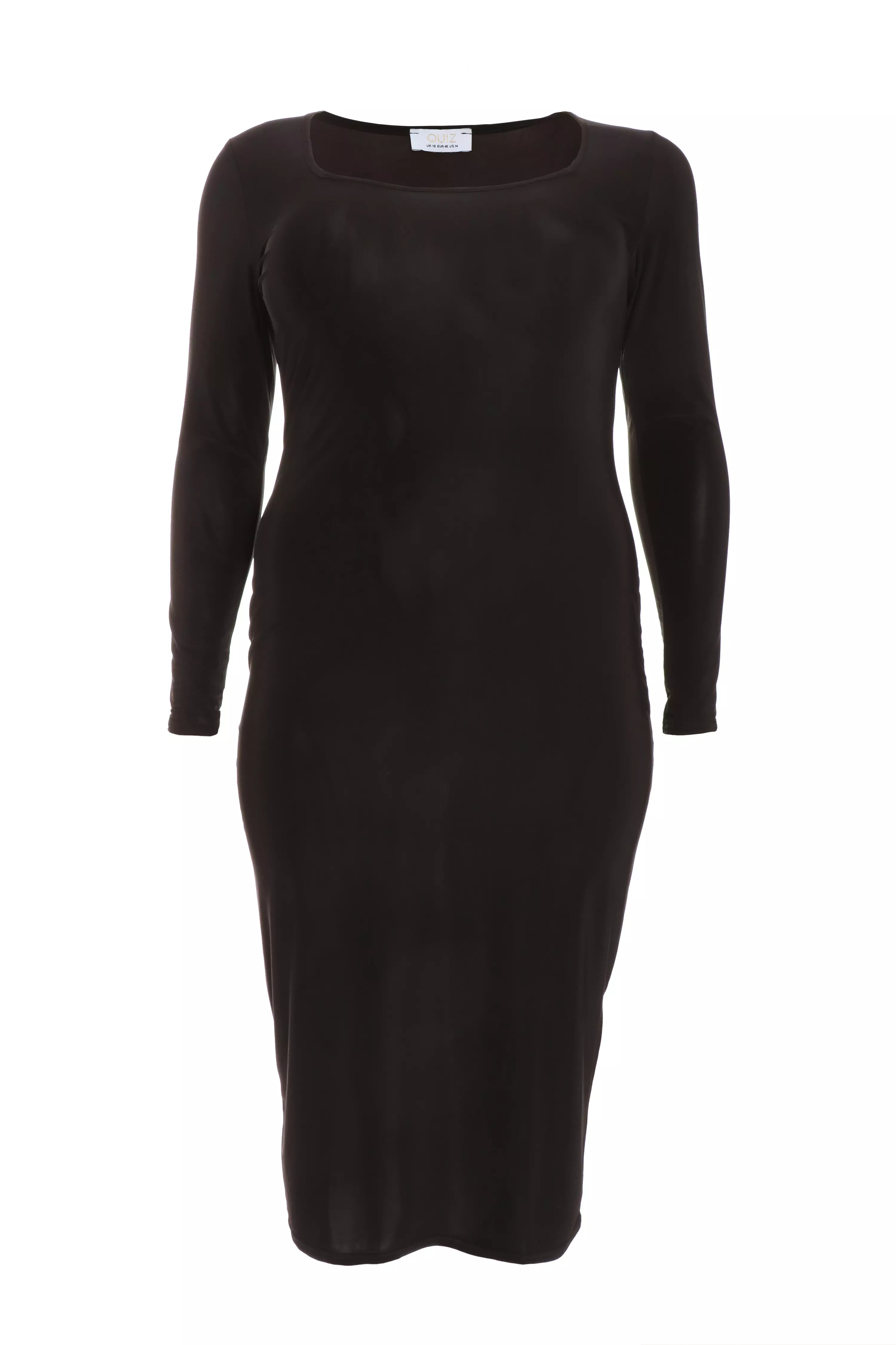 Curve Black Bodycon Midi Dress Quiz Clothing