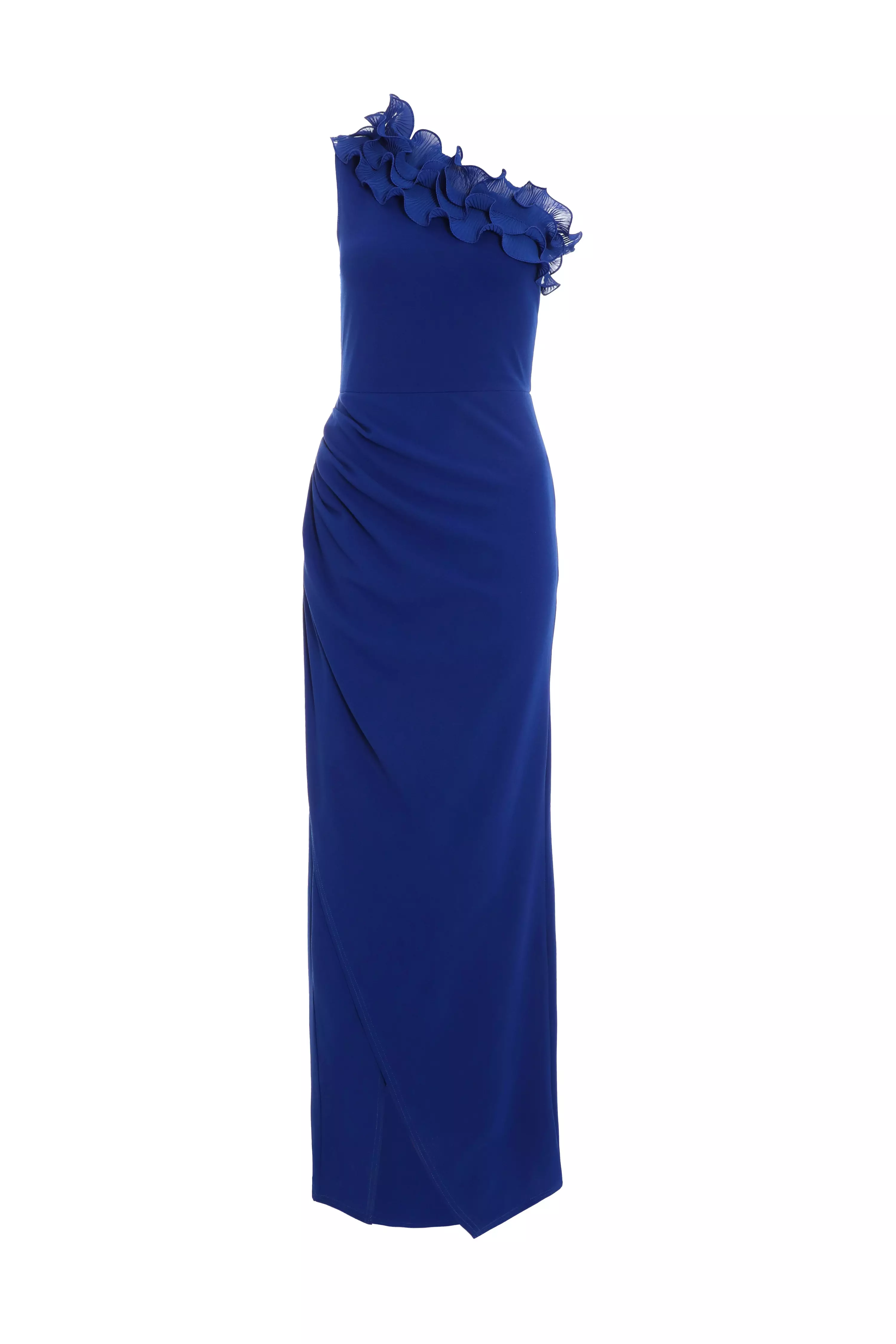 Royal Blue One Shoulder Maxi Dress Quiz Clothing